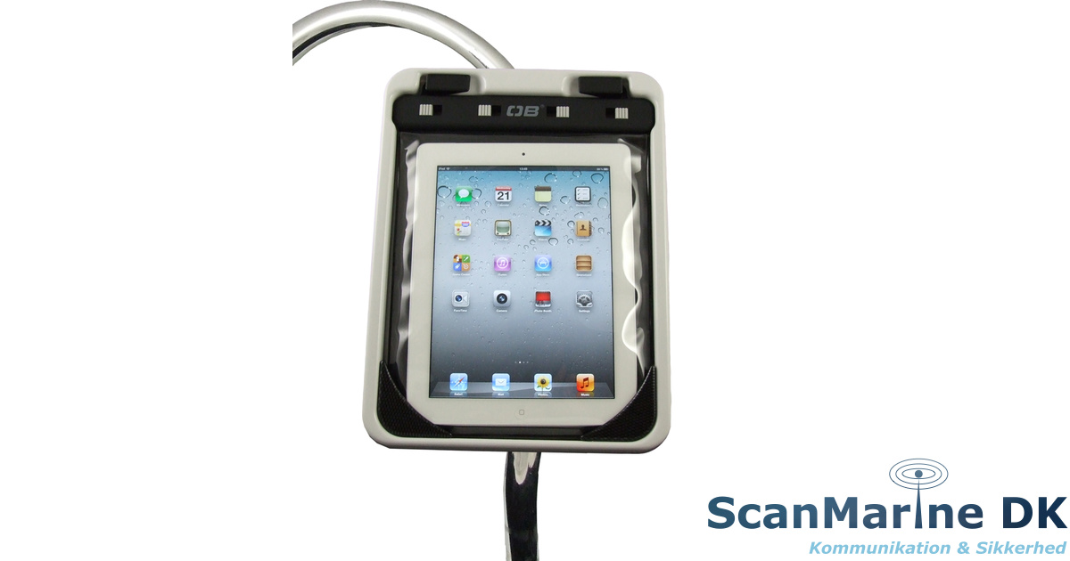 MarinePod iPad holder med OverBoard Etui og Rustfrit rørbeslag | Scanmarine