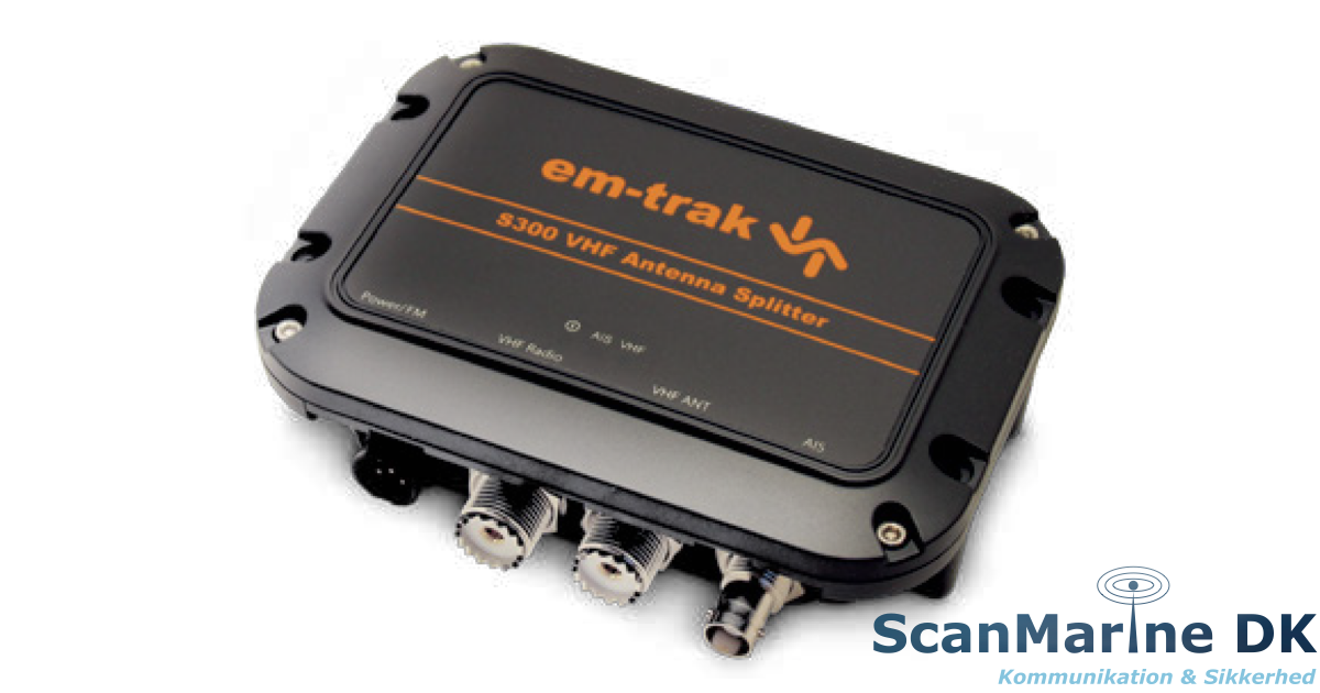 em-trak S300 VHF Antennesplitter for Klasse B AIS | Scanmarine